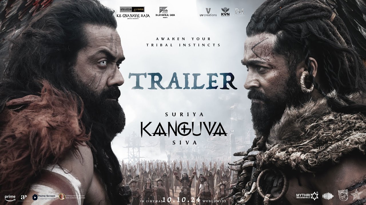 Kanguva" Trailer Released: Suriya vs. Bobby Deol in a Tribal Battle Epic